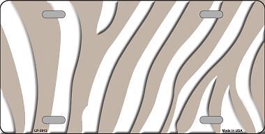 Tan White Zebra Metal Novelty License Plate Tag LP2912 | eBay