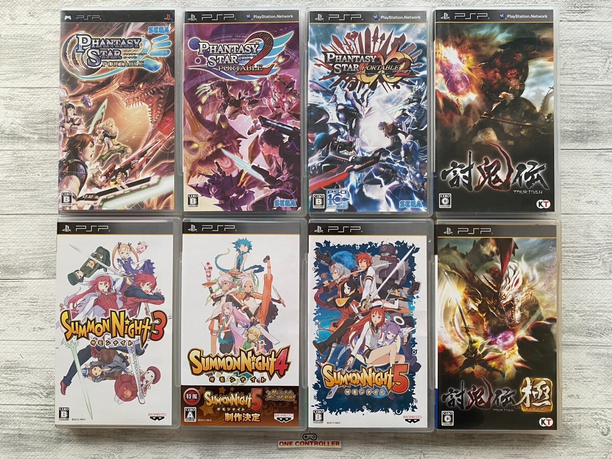 SONY PSP Phantasy Star & Summon Night 3 4 5 & Toukiden & Kiwami set ...