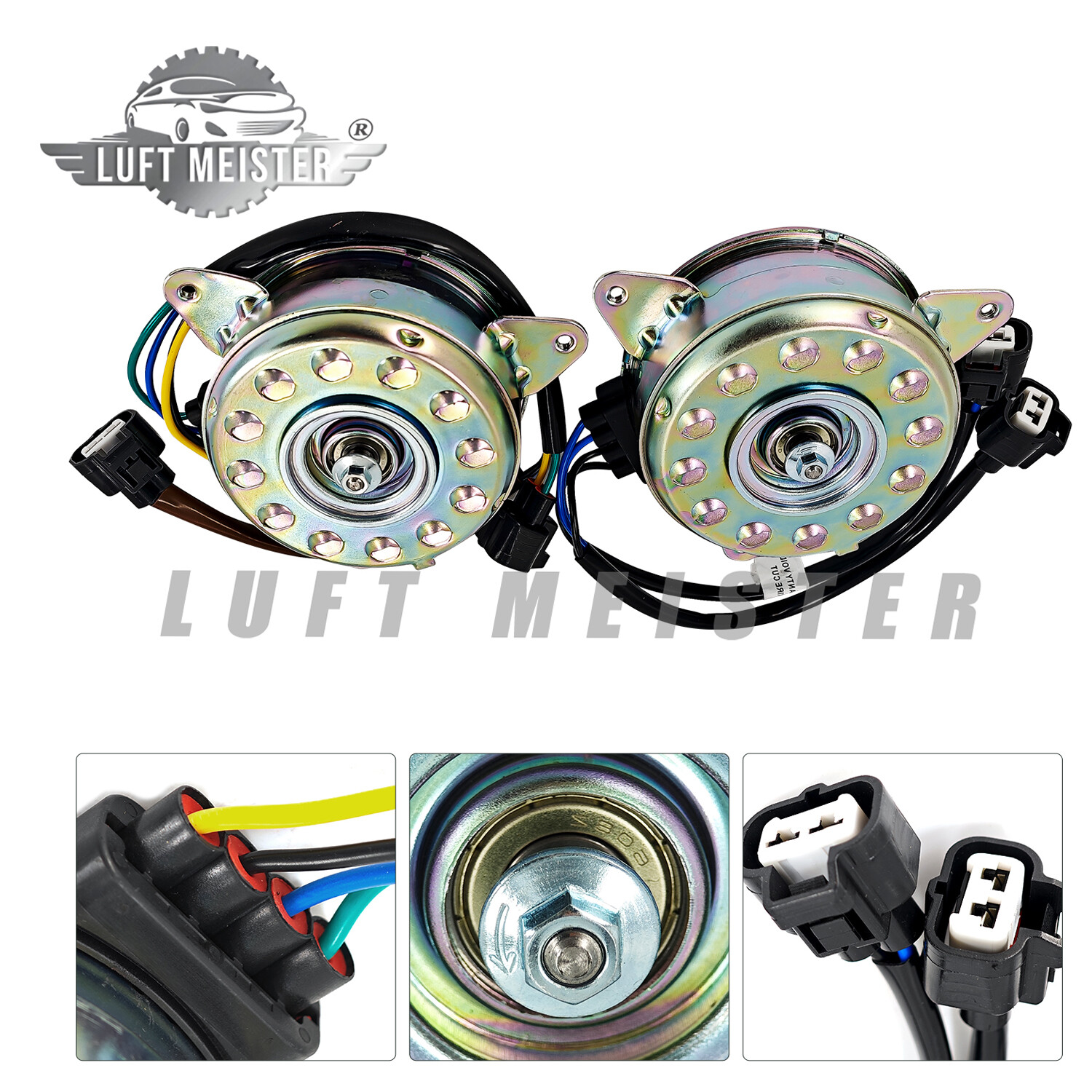 21487-JF00B Cooling Fan Motor LH RH Set For Nissan Genuine GT-R R35 ...