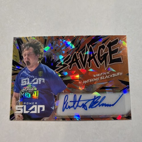 2025 Leaf Metal Power Slap Savage Crystals 2 /10 Anthony Blackburn Auto ...