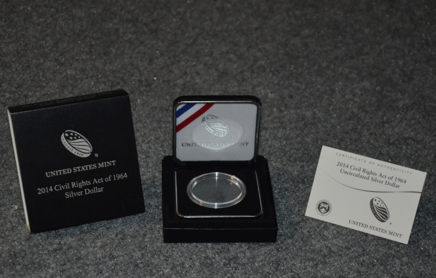 *Empty Box* For 2014-P Civil Rights Act Of 1964 Unc Comm Silver 1 ...