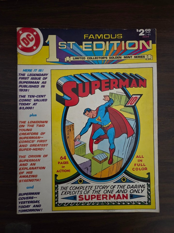 DC Comics 1991 Famous 1st Edition Superman Comic Limited Collector's | eBay