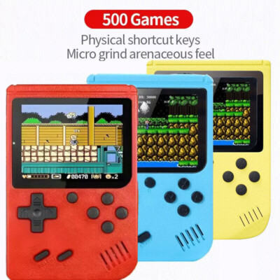 New Mini Retro Video Game Console 500 Games Portable Handheld Kids Game ...