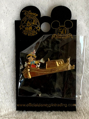 New Disney Disneyland 50th Golden Vehicle Pinocchio Storybook Canal ...