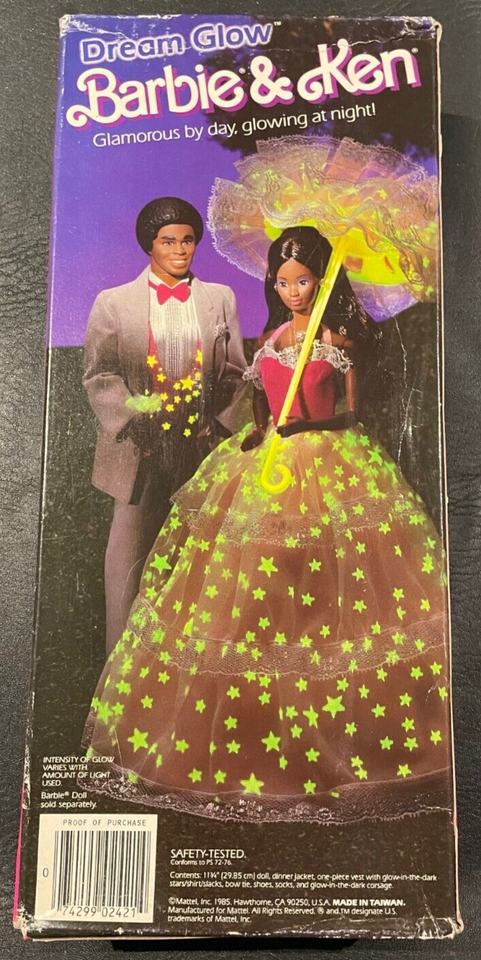 1985 Vintage Barbie Dream Glow AA Ken Doll 2421 Mattel Factory Sealed ...