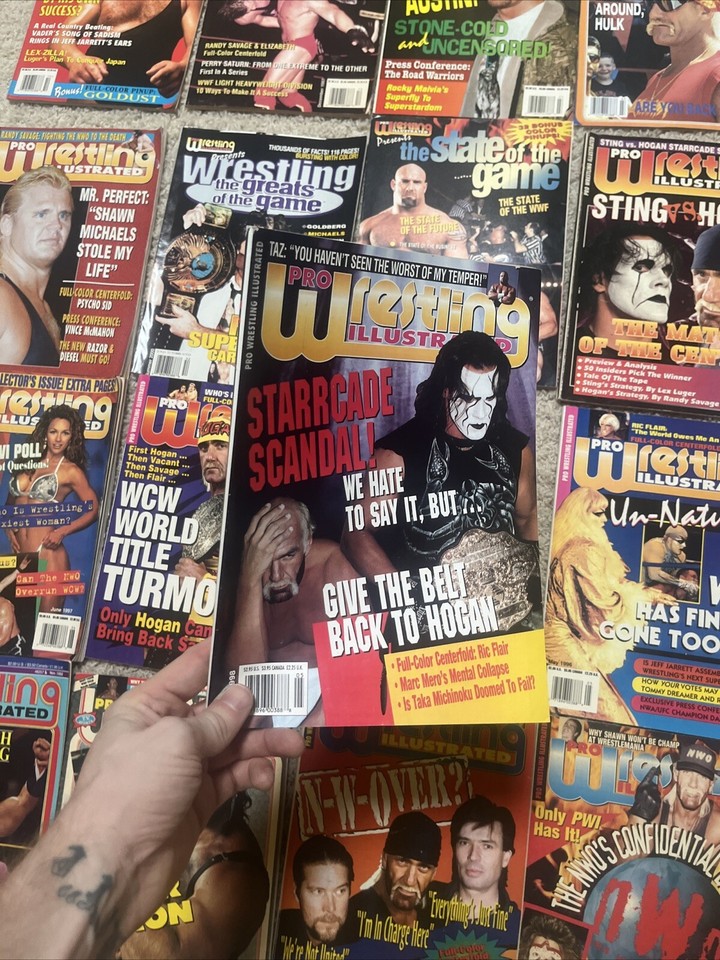 Lot of 28 1990s Pro Wrestling Illustrated Magazines Vintage. WWF WWE ...