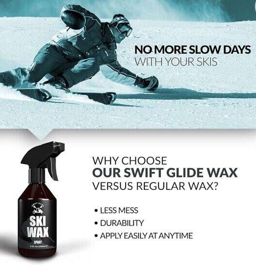 SwiftGlide Ski Wax Spray - All Temperature Ski Wax - Natural Ski ...