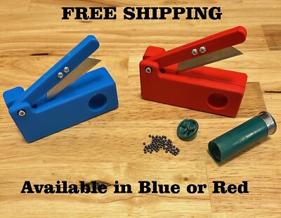 Blue or Red - 12ga Shotgun Shotshell Shell Trimmer Crimp Cutter Tool 12 ...