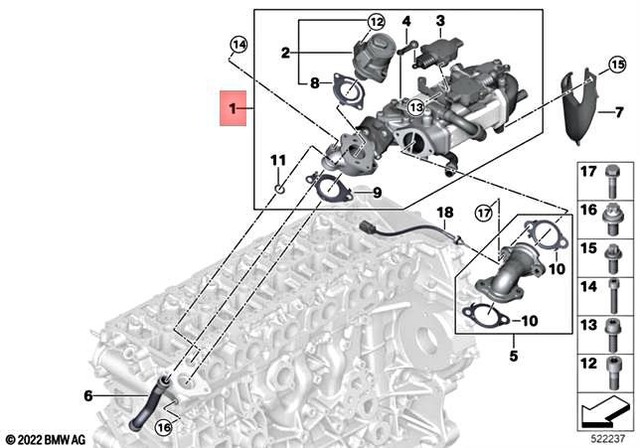 Genuine BMW M3 X3 M X4 X5 X6 G01 G02 G05 G06 G07 G11 Exhaust Cooler ...