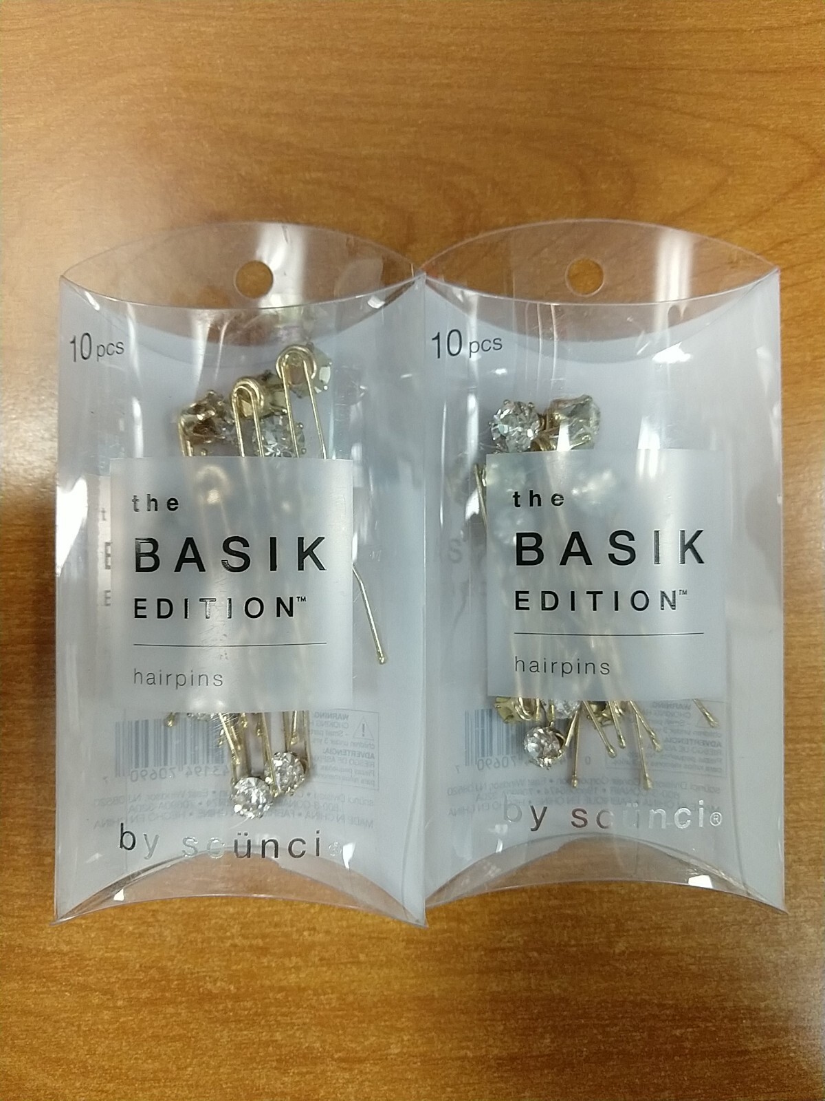 2 Pks of 10: The Basik Edition By Scünci Hairpins Gold W Rhinestone E12D | eBay