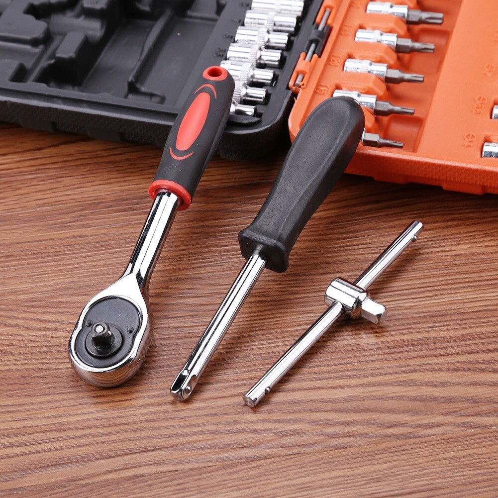 Socket Ratchet Car Repair Tool Wrench Set Head Pawl Socket Spanner ...