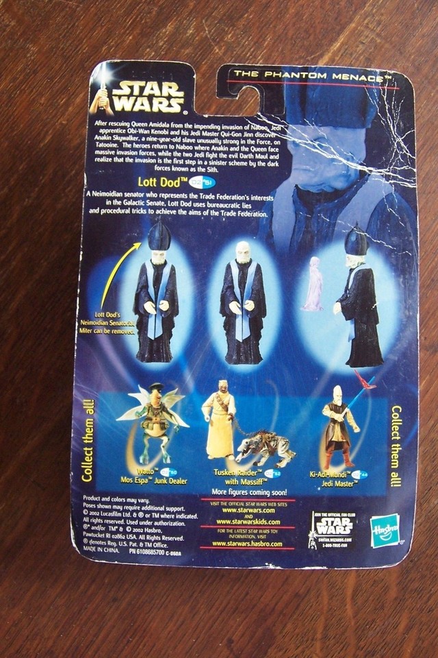 2002 Hasbro Star Wars Phantom Menace Lott Dod Neimoidian Senator | eBay