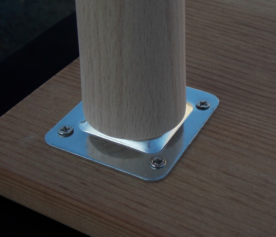 SET OF 4 LEG FIXING MOUNTING PLATES BRACKETS PLATE FOOT FEET LEGS ...