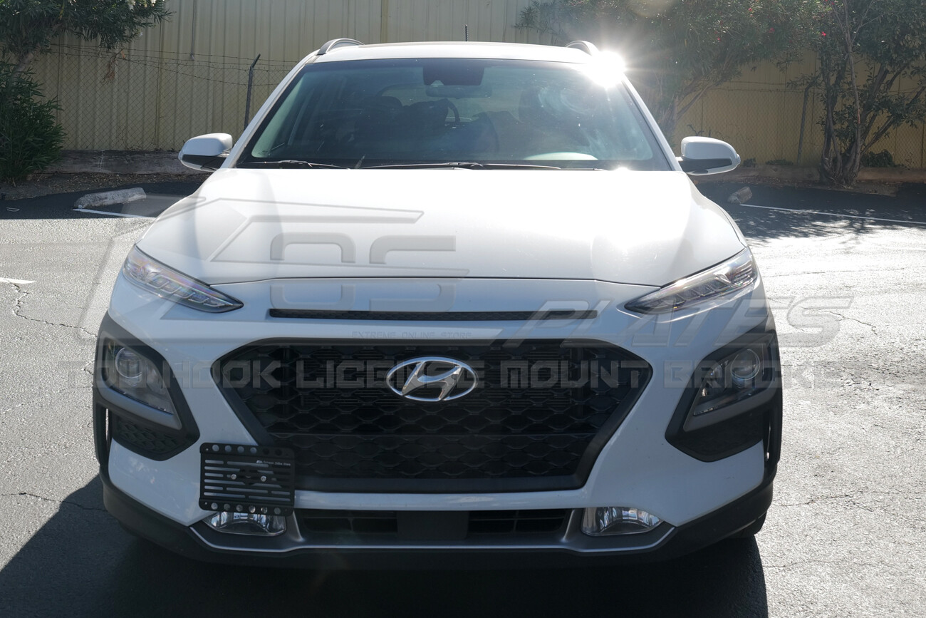 EOS For 18-23 Hyundai Kona | Front Bumper Tow Hook License Plate Mount ...