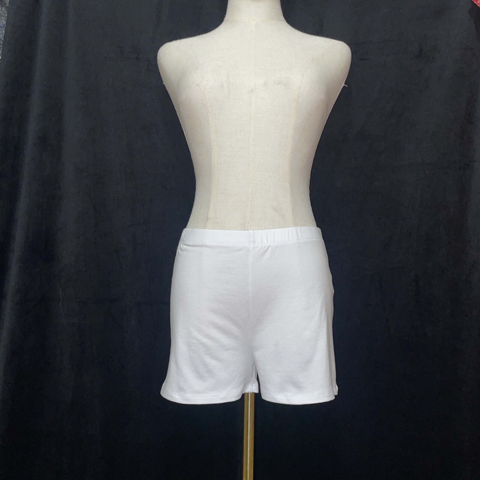 Love J Plain White Short Shorts No Draw String No Pockets. Size L ...