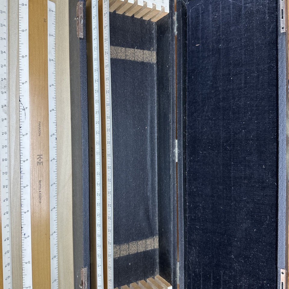 Keuffel & Esser Paragon Engineer Drafting Scale Ruler Set of 8 Vintage ...