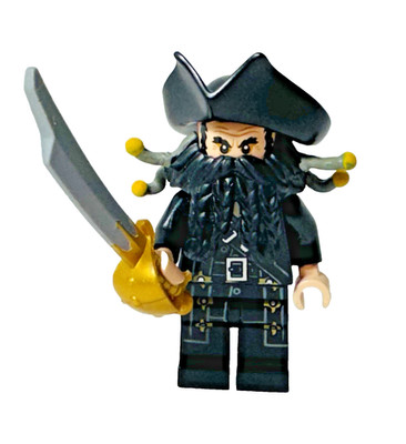 LEGO Disney Pirates of the Caribbean POC Blackbeard with Golden Sword ...