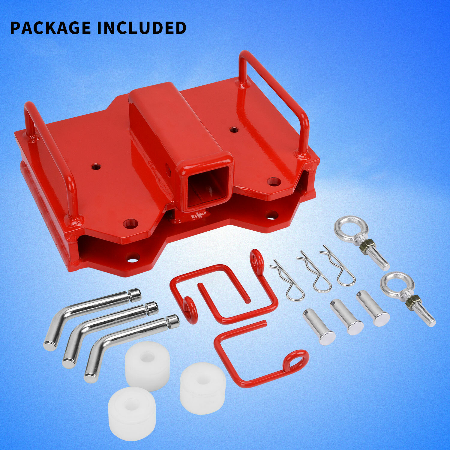 2" Trailer Hitch Receiver Dual Pallet Fork Forklift Towing Adapter ...