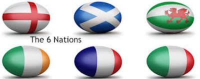 All 6 Nations Rugby Team Flags England Ireland Scotland Wales France ...