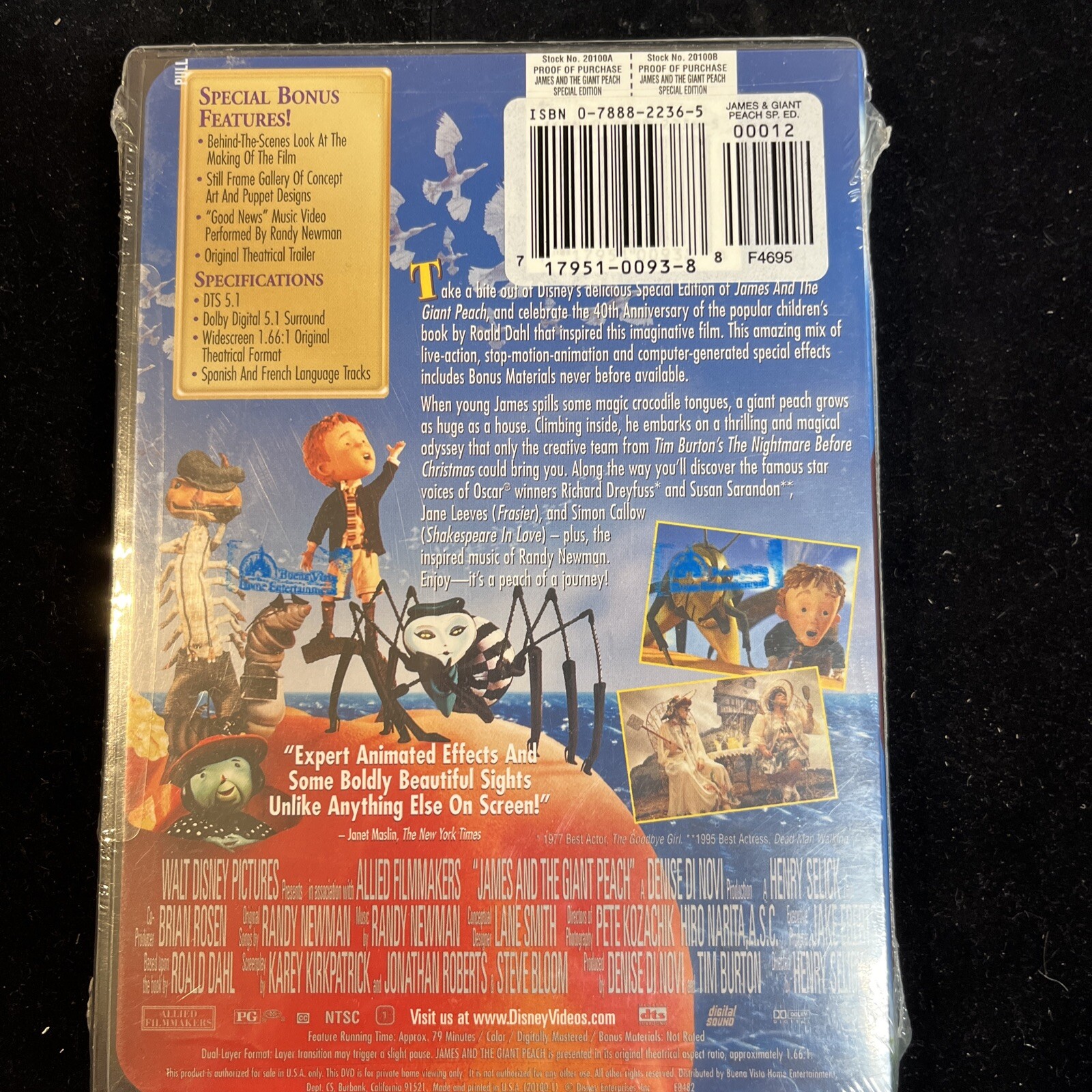 James and the Giant Peach (DVD, 2000) for sale online | eBay