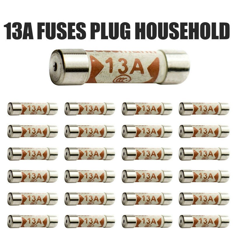 1-100 x Electrical Ceramic Household Domestic Mains Plug Top Fuse 13A ...