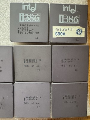 Intel A80386DX-16 Double Sigma 386 Vintage CPU | eBay