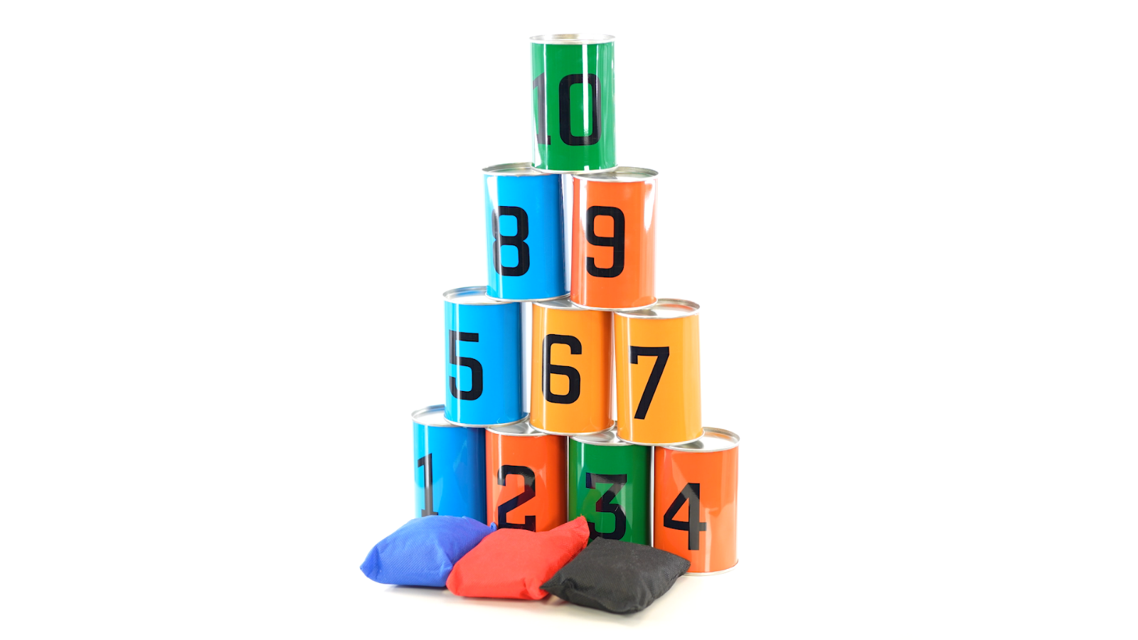 Tin Can Alley Game Kids Garden Party Outdoor Indoor Carnival Sports Day ...