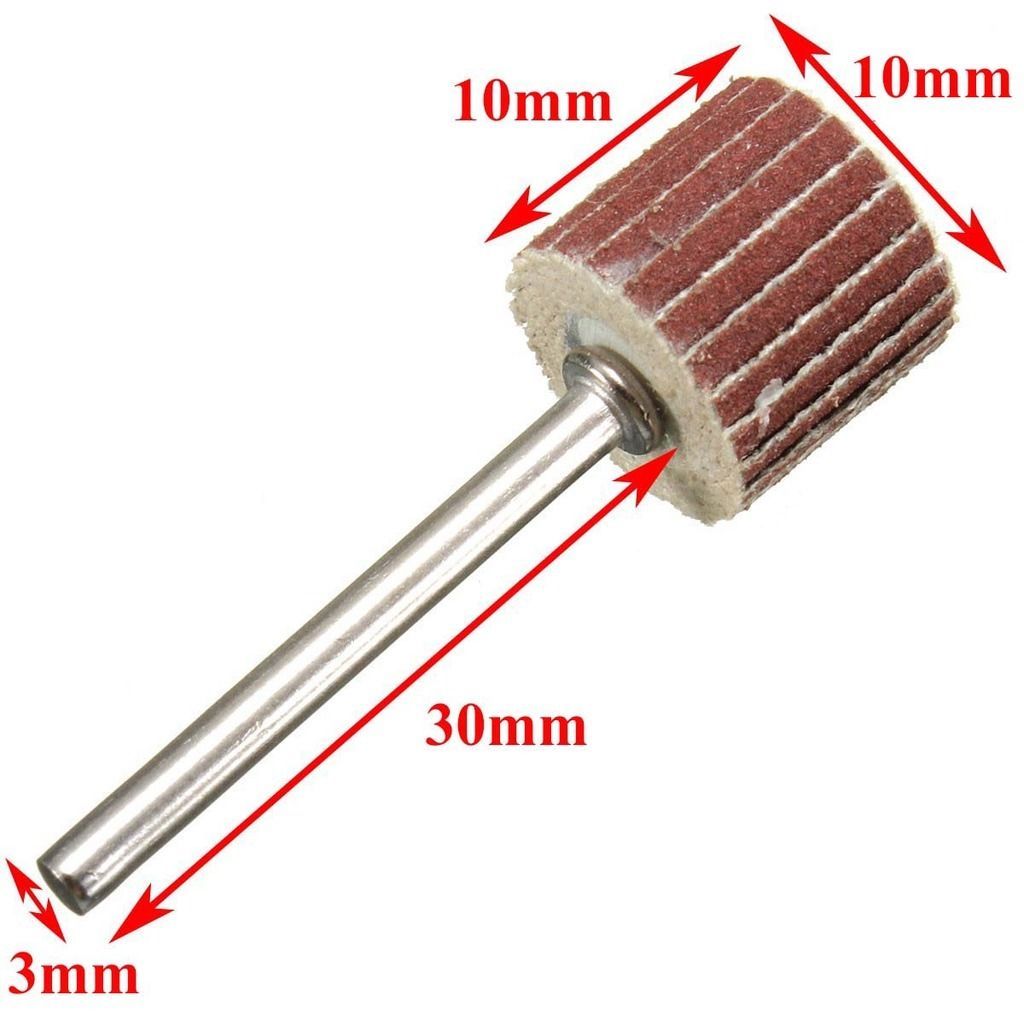 10pc Sanding Sandpaper Wheel Flap Rotary Grinder Drill Bit 80~600 Grit ...