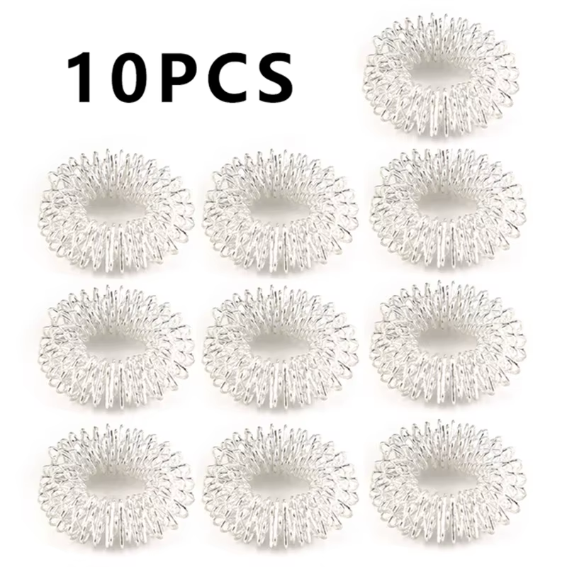 10Pcs/Lot Hot Sale Finger Massage Sujok Ring Acupuncture Ring Health ...