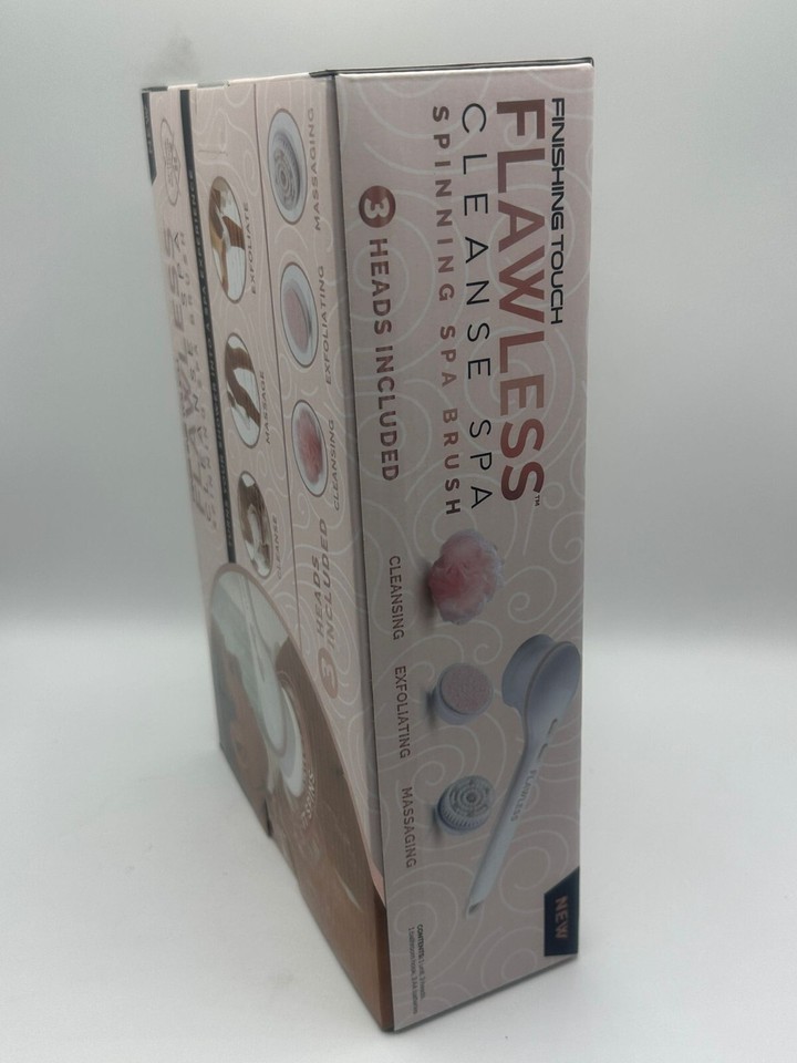 Finishing Touch Flawless Cleanse Spa Spinning Spa Brush 3 Heads - NEW ...
