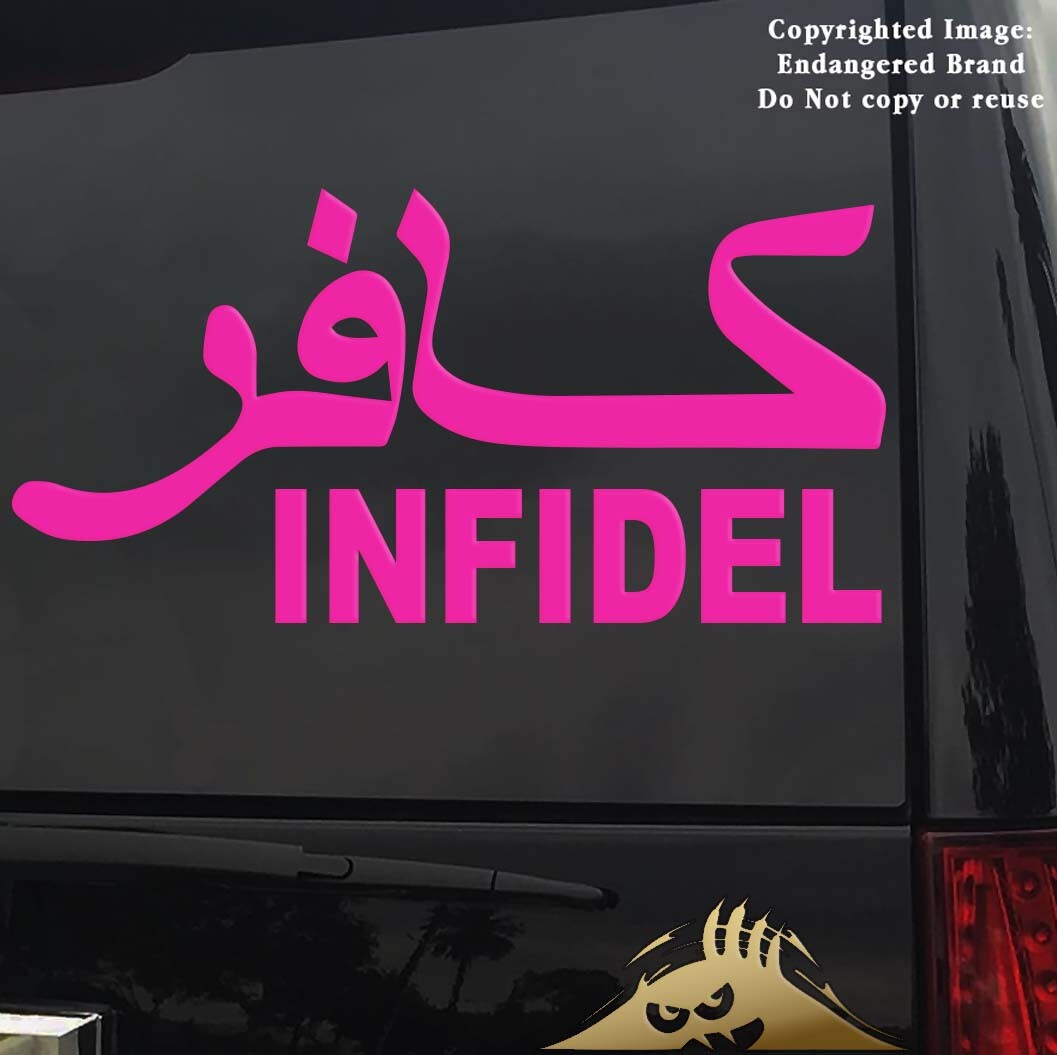 Infidel Arabic Text Under ISIS Patriot Military Decal Sticker | eBay
