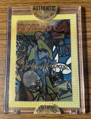 1995 Sports Time Chromium Card P2 Hugh Heffner 24K Gold Signature Card ...
