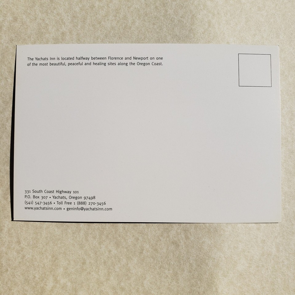 Yachats Inn Oregon Postcard Healing Site Coast Hotel Building Florence ...