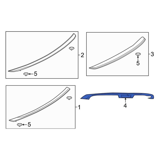 OEM Ford Mustang GT Coupe Rear Spoiler Shadow Black (G1 M7343) JR3Z ...