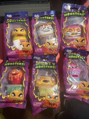 Slime Melty Monsters Figures 6 pc Complete Set S’more Donut Apple Grin ...