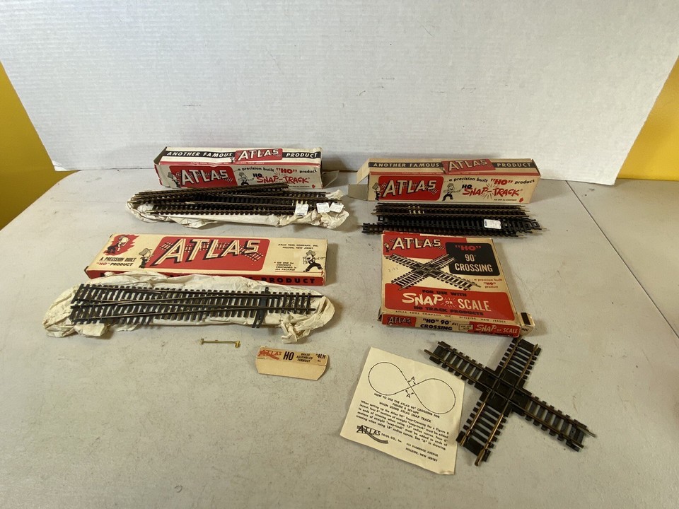 Atlas HO Scale Snap Track Vintage Model Train Railroad Lot orig box ...