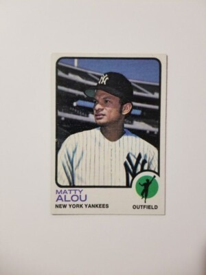 MATTY ALOU 1973 TOPPS BASEBALL CARD #132 NEW YORK YANKEES | eBay
