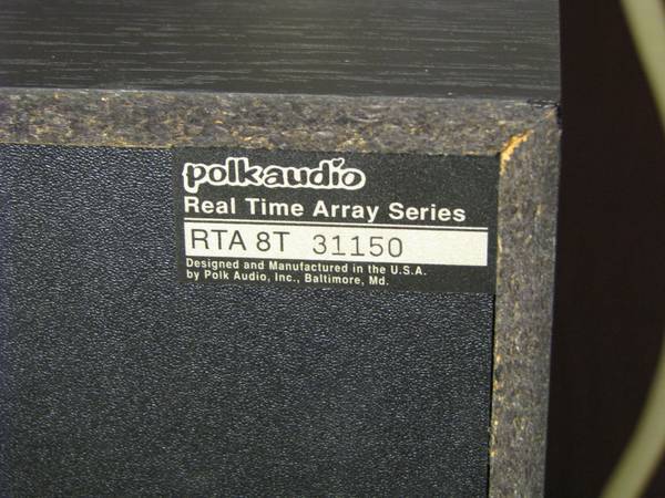 Polk RTA 8T Real Time Array Series Speakers | eBay