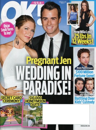 OK! Magazine 2-9-15 - Jennifer Aniston, Rob Pattinson, Mila Kunis ...