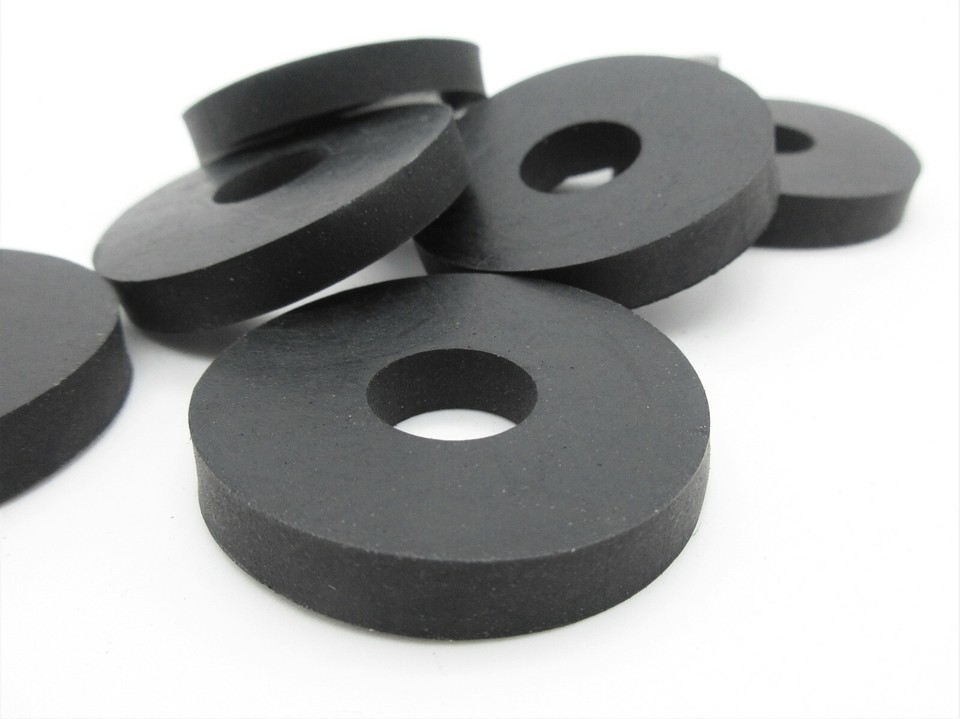 Rubber Washers, 1/2" ID x 1 1/2" OD x 1/4" Thick, Spacers, Insulators ...