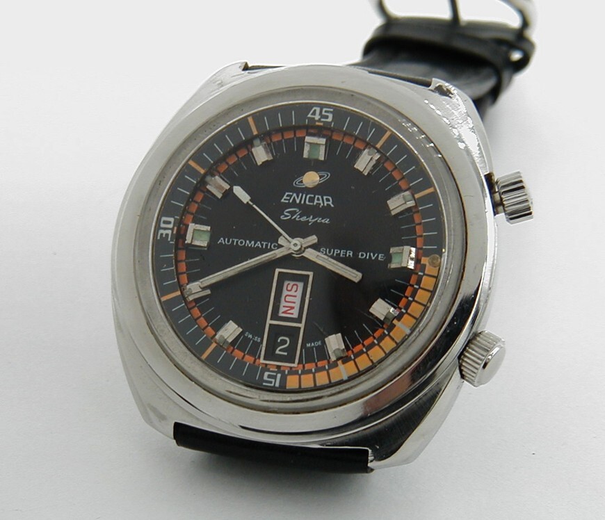 ENICAR SHERPA AUTOMATIC SUPER DIVE ROTATING INNER BEZEL FULL SERVCIED 2 ...