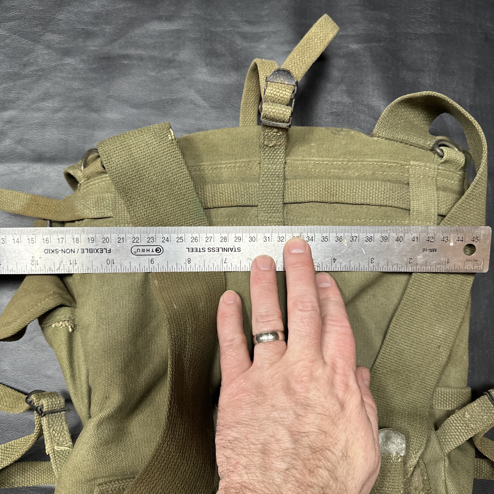 Vtg US Army Military Field Pack Combat rucksack backpack no frame - 301 ...