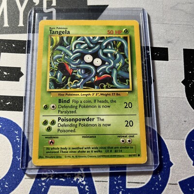 Pokémon TCG Tangela Base Set 66/102 Regular Shadowless Common | eBay