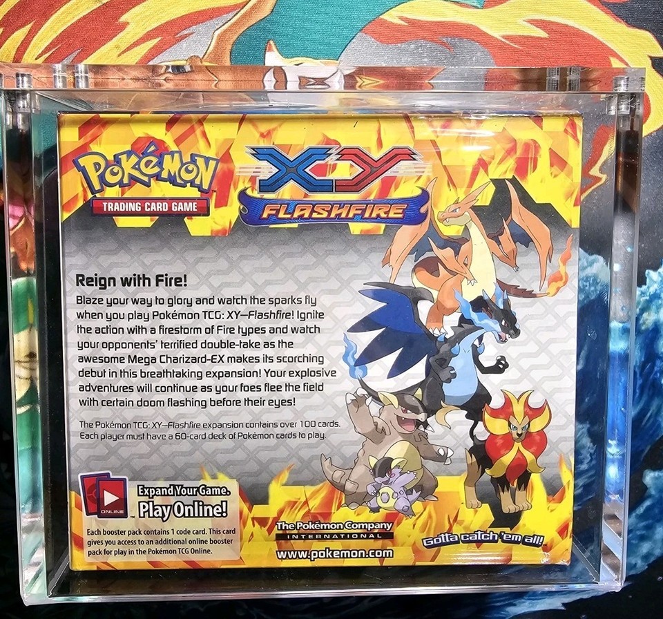 2014 Pokémon XY Flashfire Booster Box Sealed with Acrylic Case | eBay