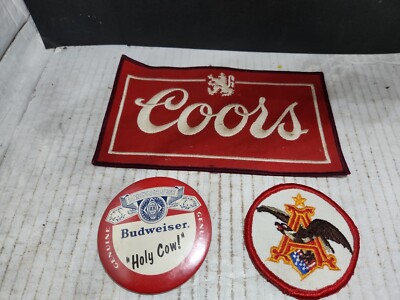 Vintage Anheuser Busch Beer Patch, Budweiser Pin And Coors Patch | eBay