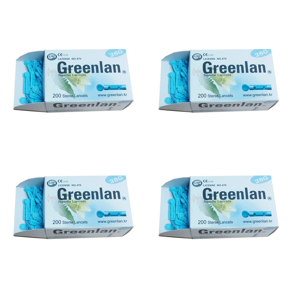 4 box Greenlan Diabetic Aids Blood Disposable Sterile Needle Lancets ...