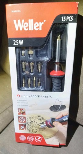 Weller Soldering Iron Wood Burning Kit 25 Watts 15-Piece Includes ...