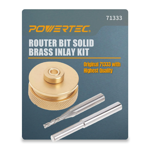 Solid Carbide Downcut Spiral Router Bits, Brass Inlay Kit with Router ...