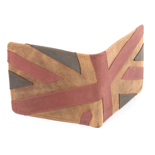Union Jack 100% Genuine Leather Wallet for Men | Bi Fold | Coin Pocket ...