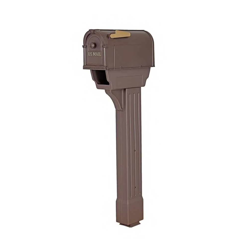 All-in-One Mailbox and Post Combo Kit, Weather/Vandal Resistant w/ Knob ...
